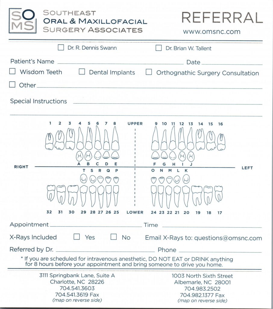 Referring Doctors Charlotte NC | Oral Surgery Referral